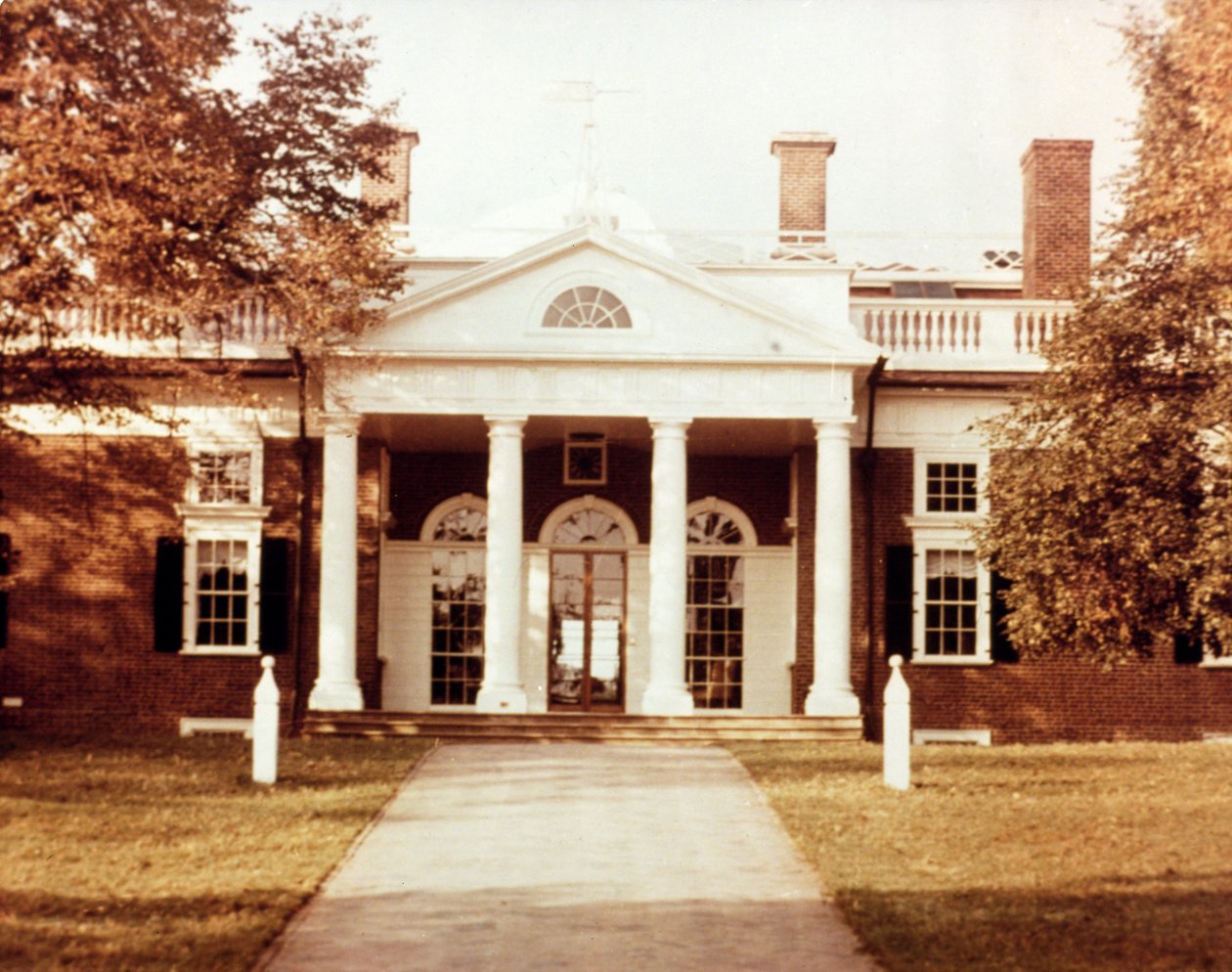 East Front of Monticello, Home of Thomas Jefferson, Built 1772